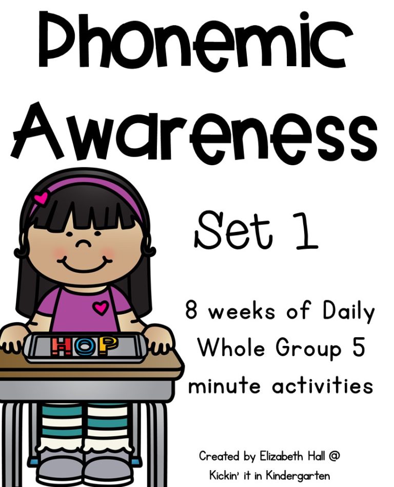 Phonemic Awareness Set 4 Intro and Freebie - Kickin' It In Kindergarten